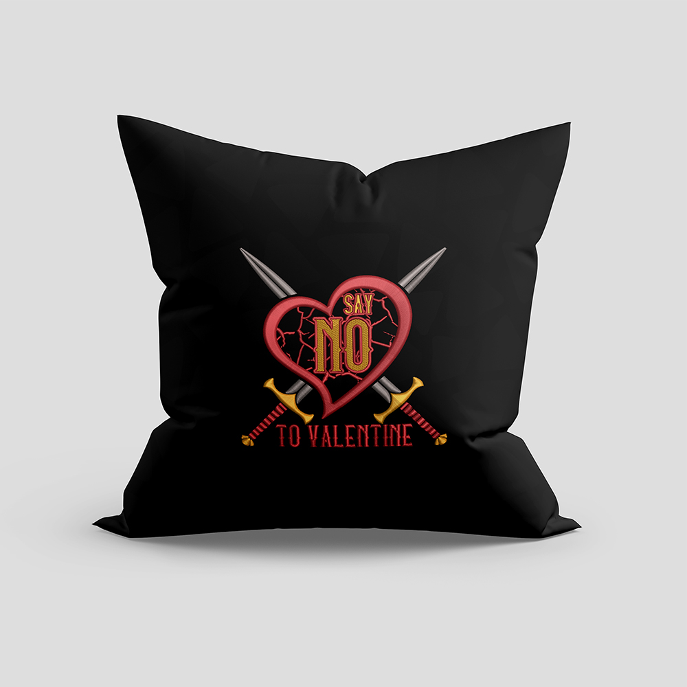 Say No To Valentine | Embroidery Design | Cre8iveskill