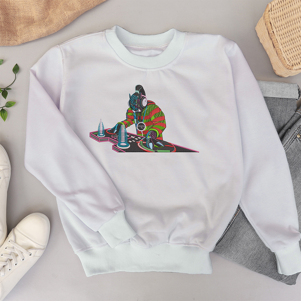 High Quality Monster DJ Embroidery Pattern | Cre8iveSkill