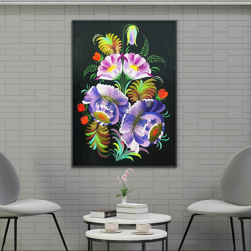 Coloreel Colorful Flower Embroidery Design - Download Now