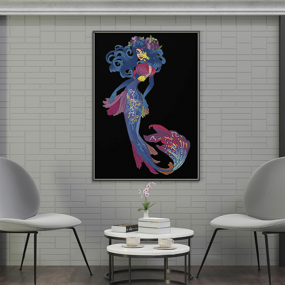 Quality Mermaid Coloreel Machine Embroidery Design