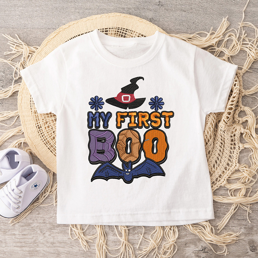 Buy My First Boo Halloween Embroidery Design | Cre8iveSkill